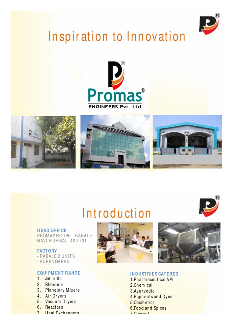 Promas Engineers (Pharmaceutical Equipments) | PDF | Industries ...
