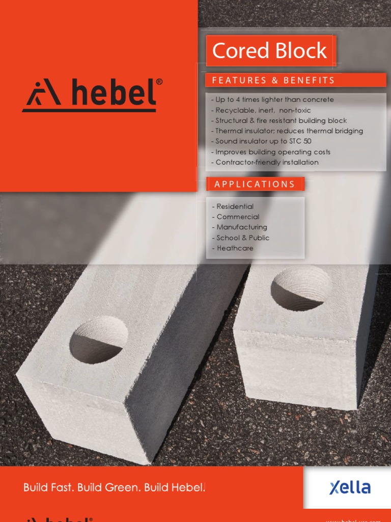 Hebel Cored Block Download | Mortar (Masonry) | Strength Of Materials