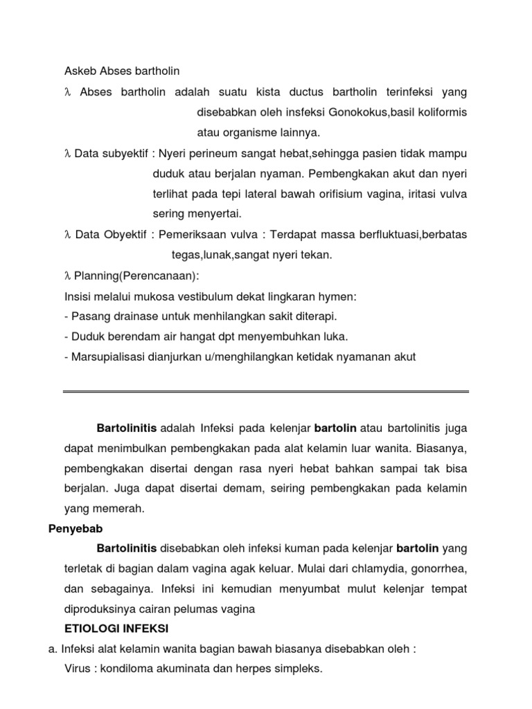 Askeb Abses Bartholin | PDF