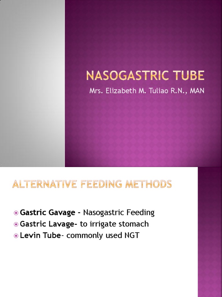 Nasogastric Tube Feeding Procedure Guide | PDF | Cooking, Food & Wine ...