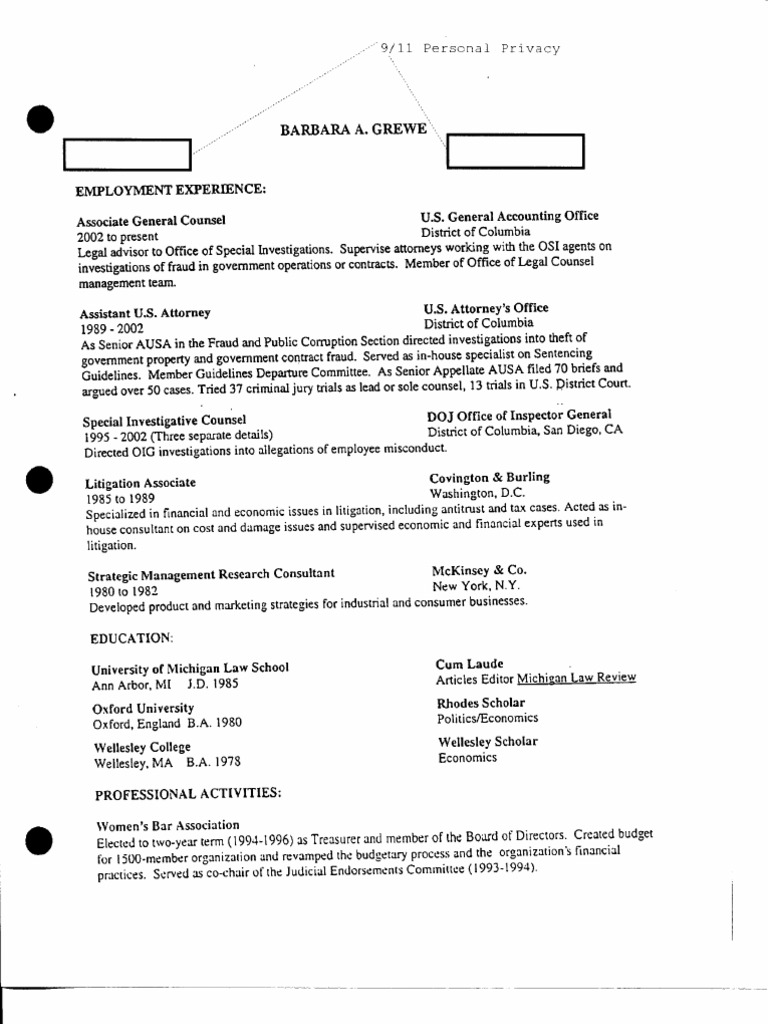 Barbara Grewe: Legal Expertise Overview | PDF | September 11 Attacks ...