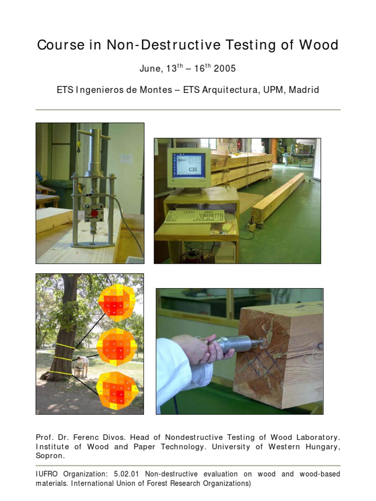 Course in Non-Destructive Testing of Wood | PDF | Nondestructive ...