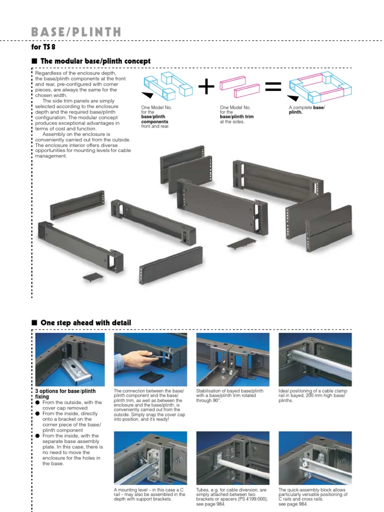 Modular Base/Plinth System Overview | PDF | Screw | Manufactured Goods