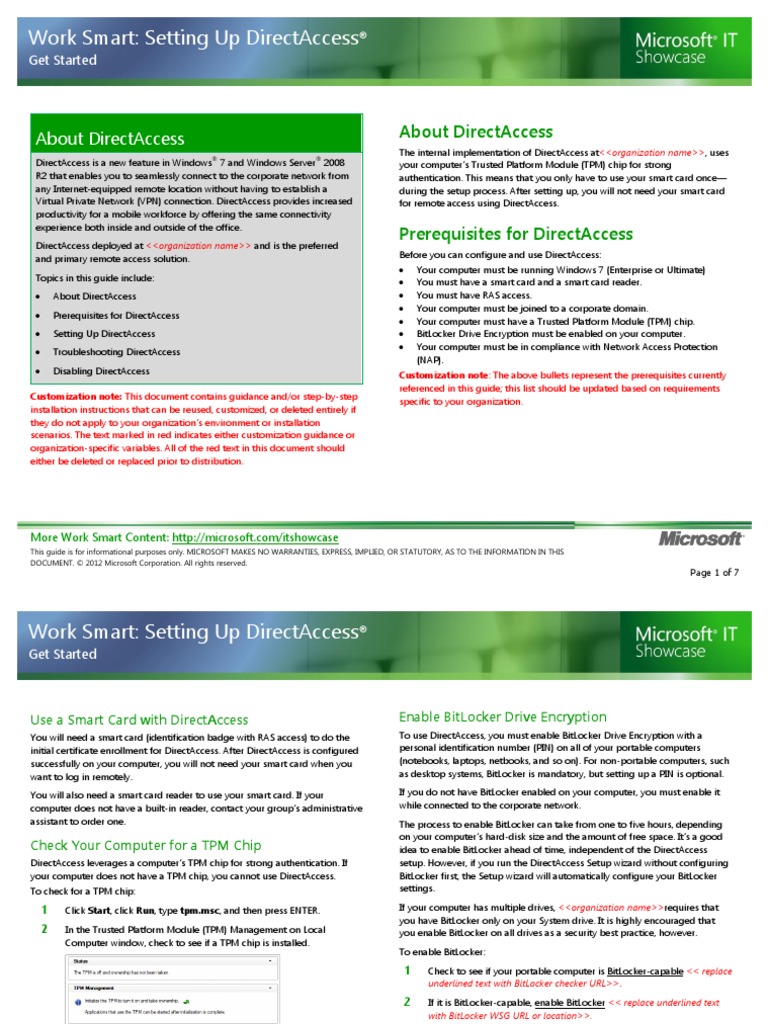 2570 DirectAccessWSG External | PDF | Smart Card | Help Desk