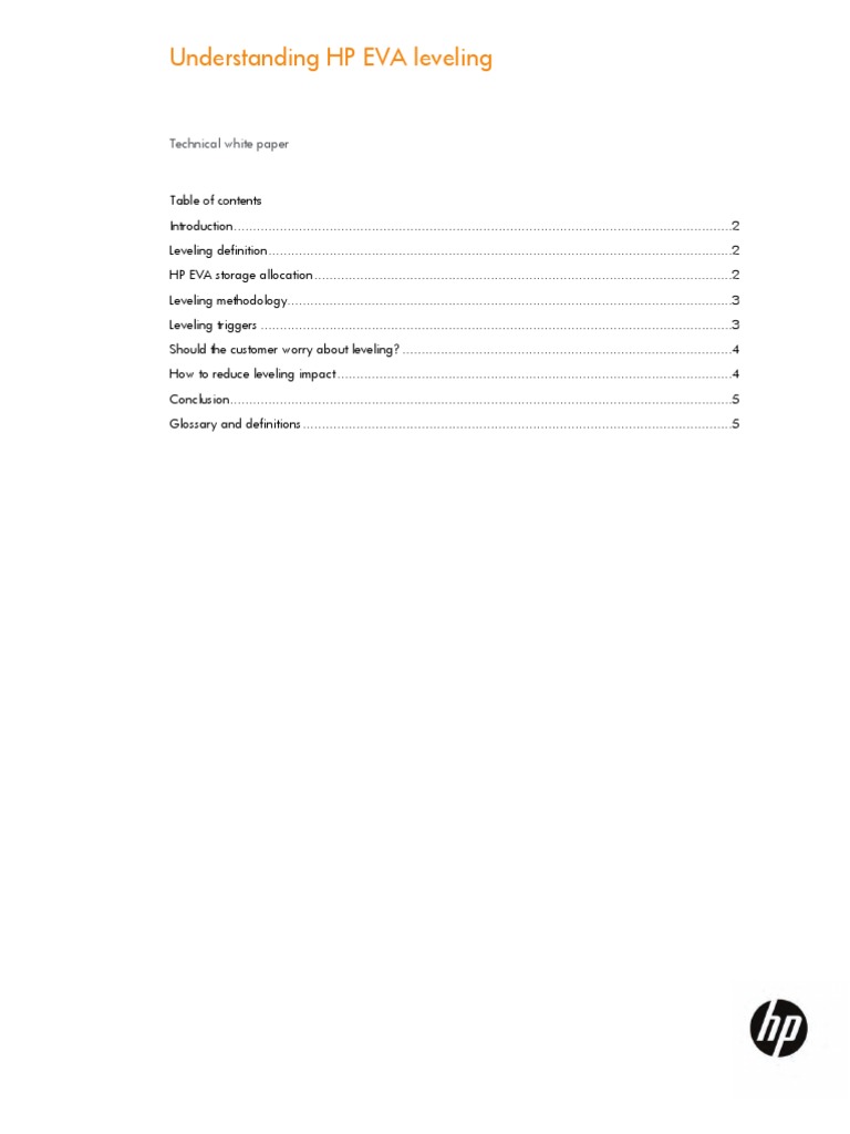 Understanding HP EVA Leveling | Download Free PDF | Disk Storage ...