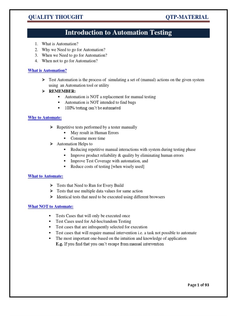 Qtp Material Pdf Variable Computer Science Scripting Language 