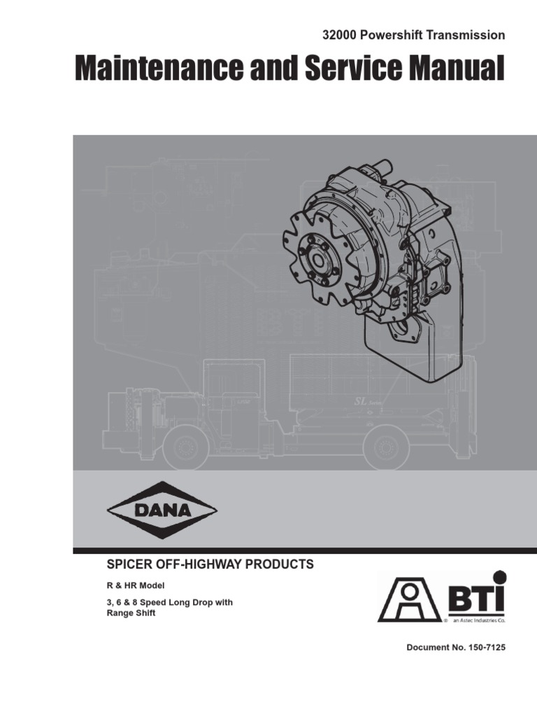 150 7125 Dana 32000 Transmission | PDF | Transmission (Mechanics) | Clutch