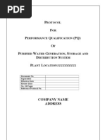 Water Sys Protocol | PDF | Verification And Validation | Water Purification