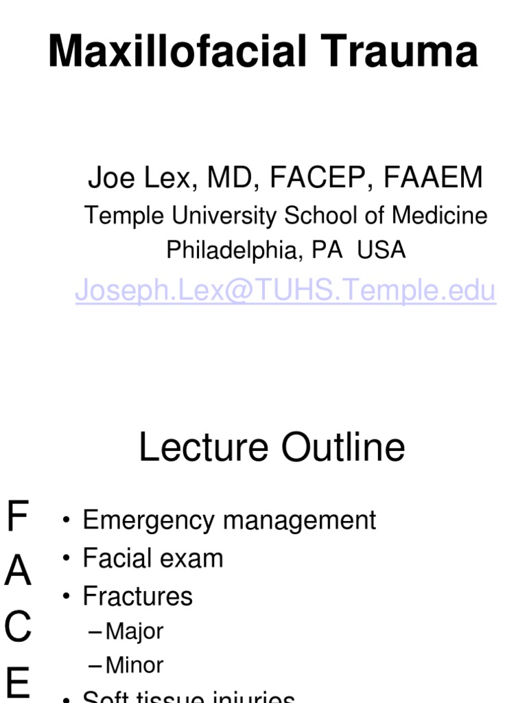 PowerPoint Maxillofacial Trauma English | PDF | Major Trauma | Animal ...