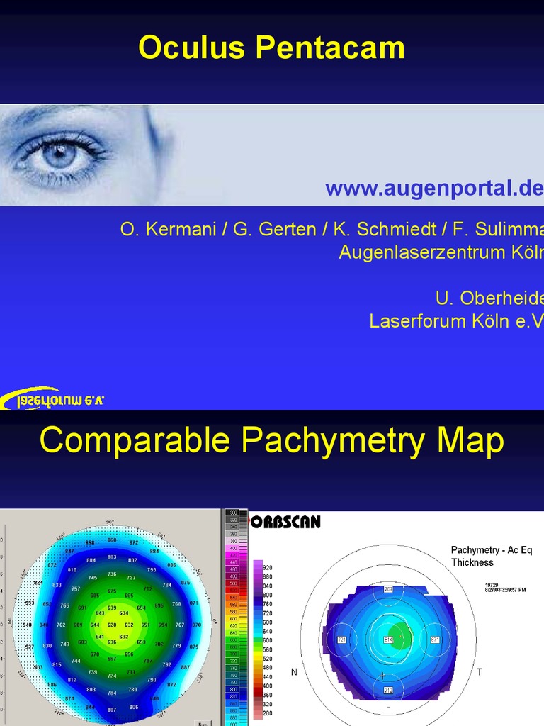 Oculus Pentacam: WWW - Augenportal.de | PDF | Cornea | Cataract