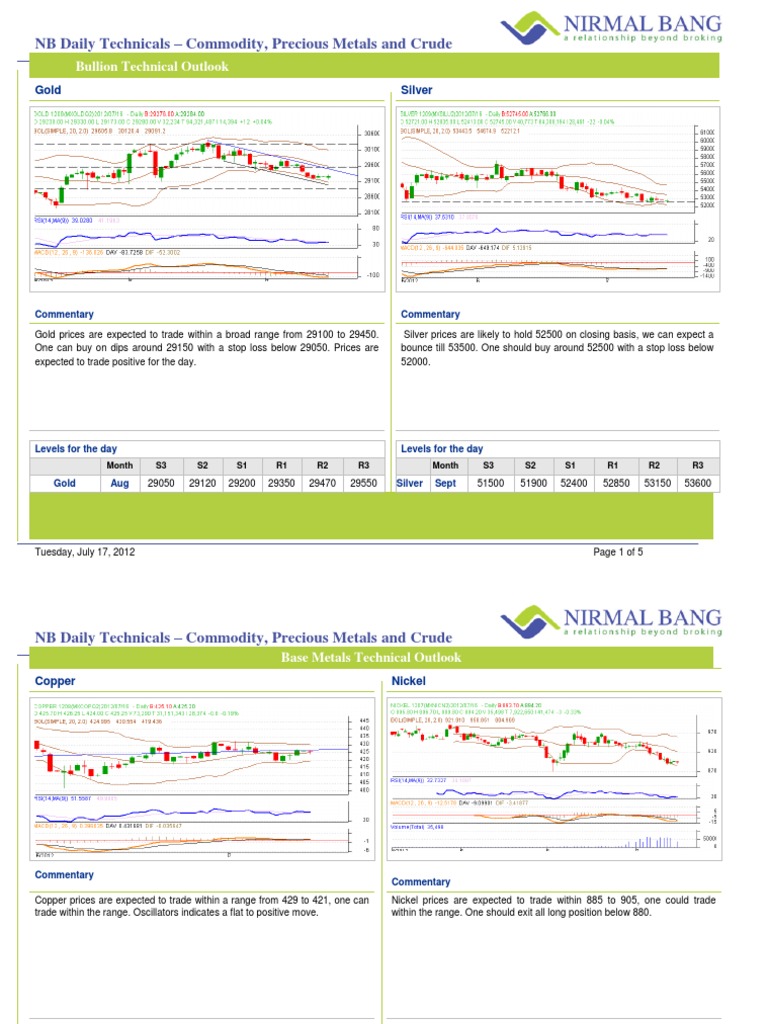 Daily Commodity Trading Outlook | PDF | Securities (Finance ...