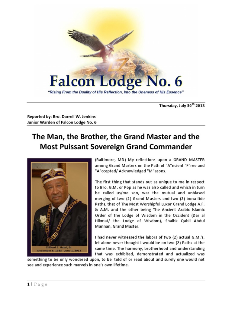 Dr. Clifford E. Hazel: The Man, The Brother, The Grand Master and The ...