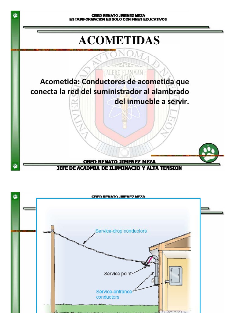 4 Acometidas | Corriente eléctrica | Cobre