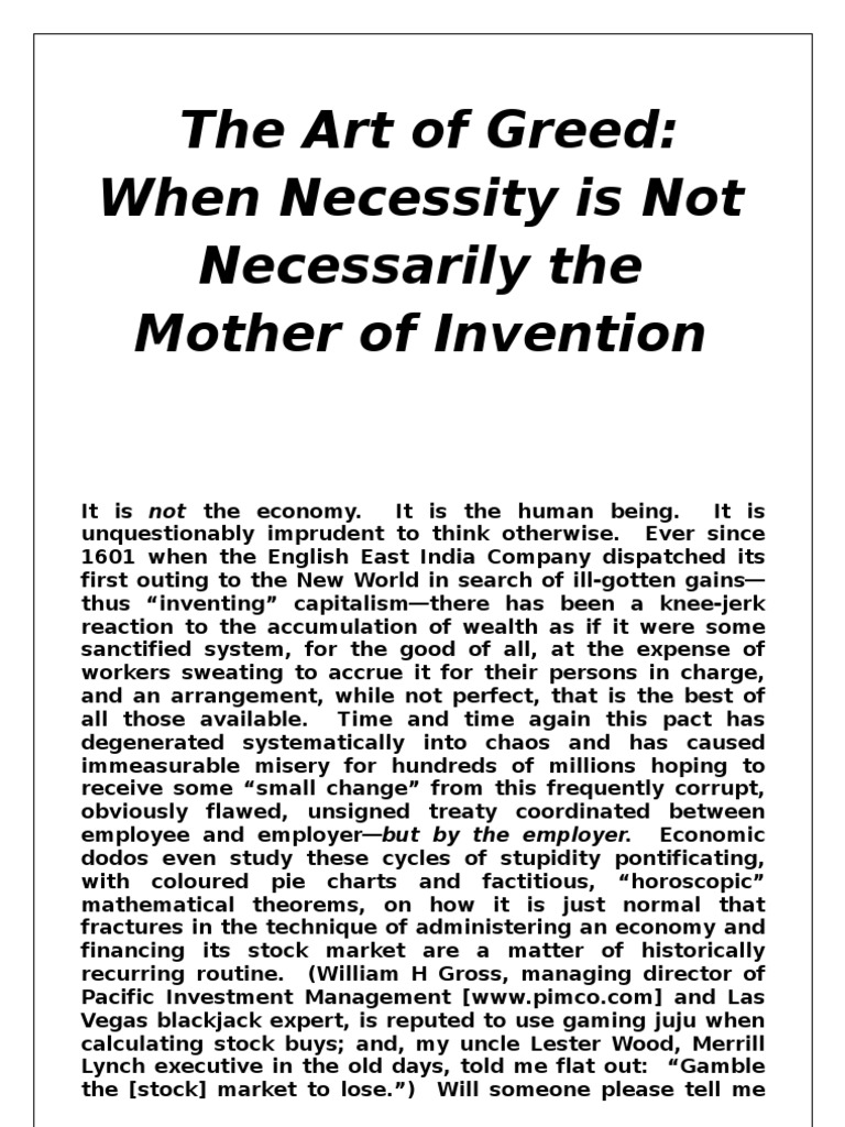 The Art of Greed | PDF | Doctor Of Philosophy | Venezuela