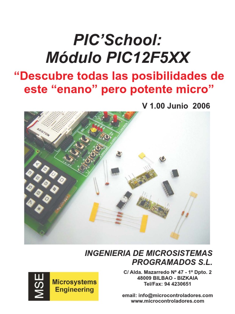 Indice Del Manual de Usuario Del Modulo PIC12F508 PDF | PDF | Programa de computadora | Programación