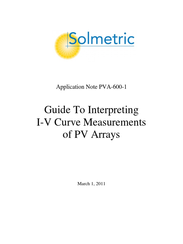 Guide To Interpreting I-V Curves | PDF | Electrical Resistance And ...