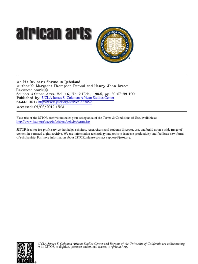 An Ifa Diviner's Shrine in Ijebuland | Download Free PDF | Priest ...