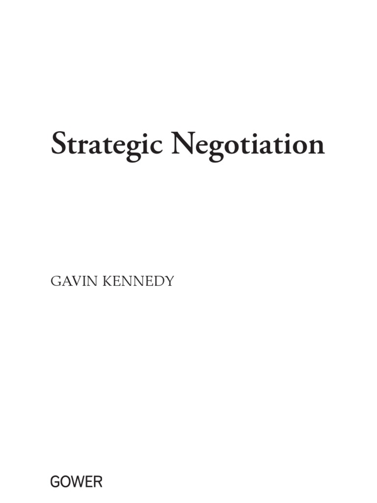 Strategic Negotiation Intro | Download Free PDF | Negotiation ...