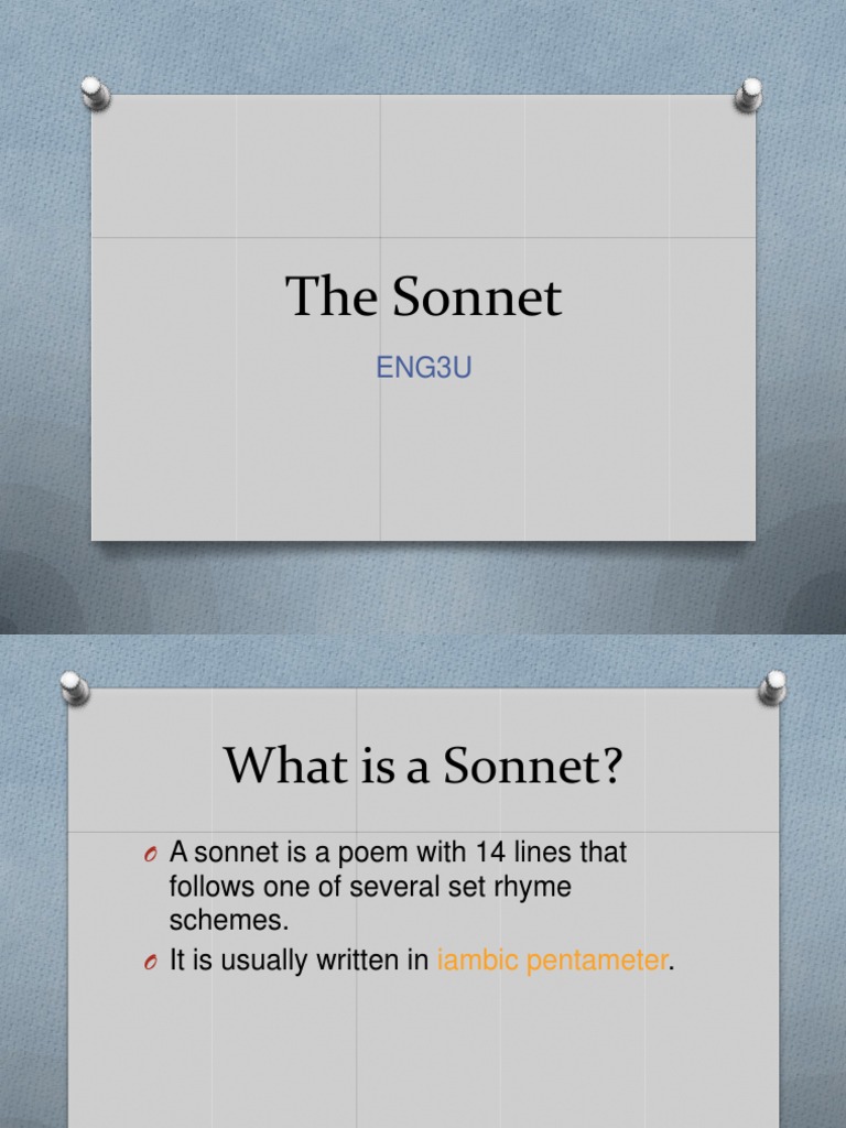 The Sonnet | PDF | Sonnets | Poetics