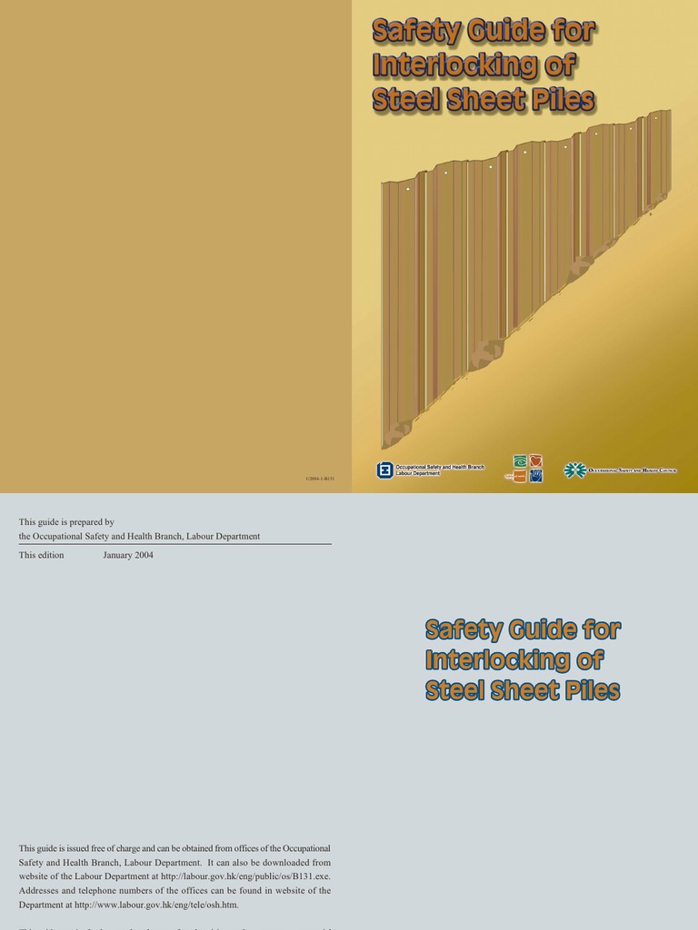 Safety Plan Sheet Pile | PDF | Occupational Safety And Health | Deep ...
