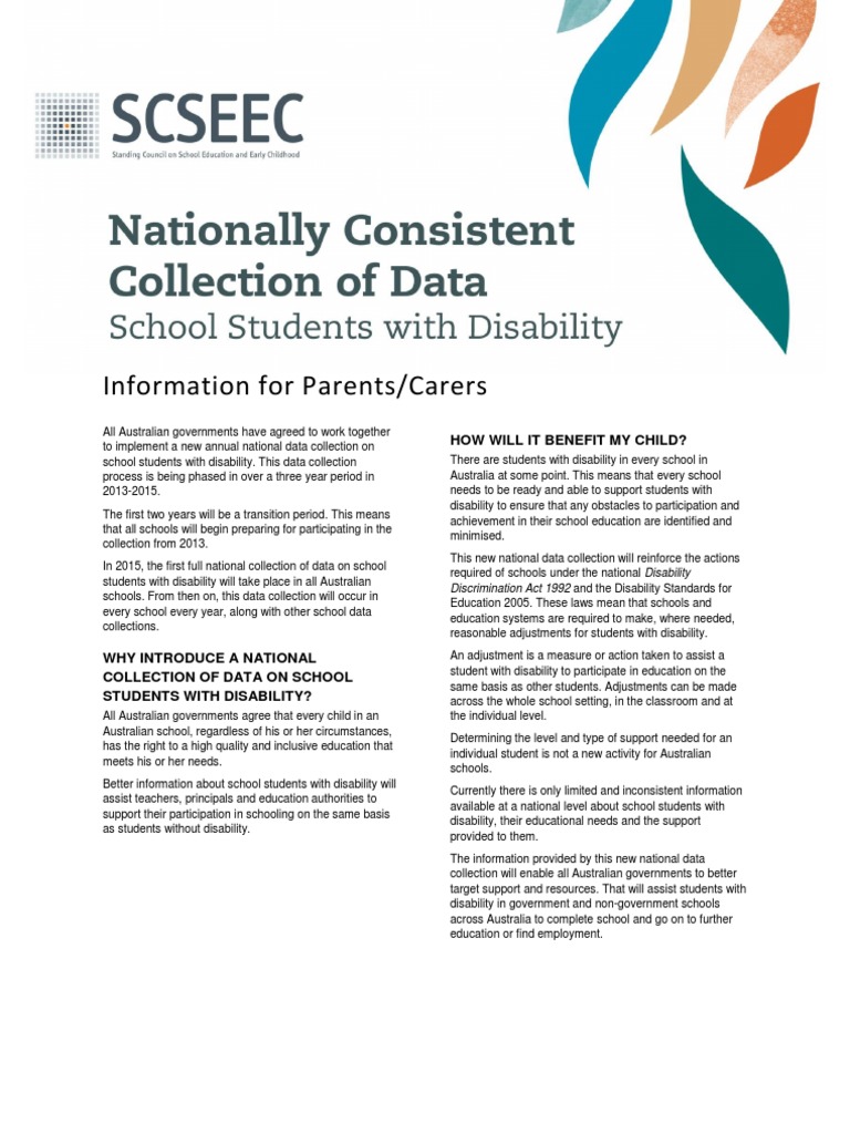 Nationally Consistent Collection of Data School Students With ...