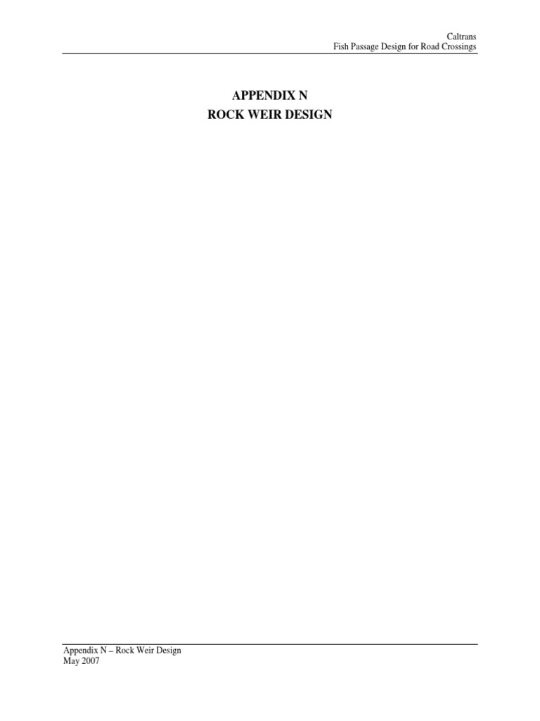 Design of Rock Weir | PDF | Civil Engineering | Science