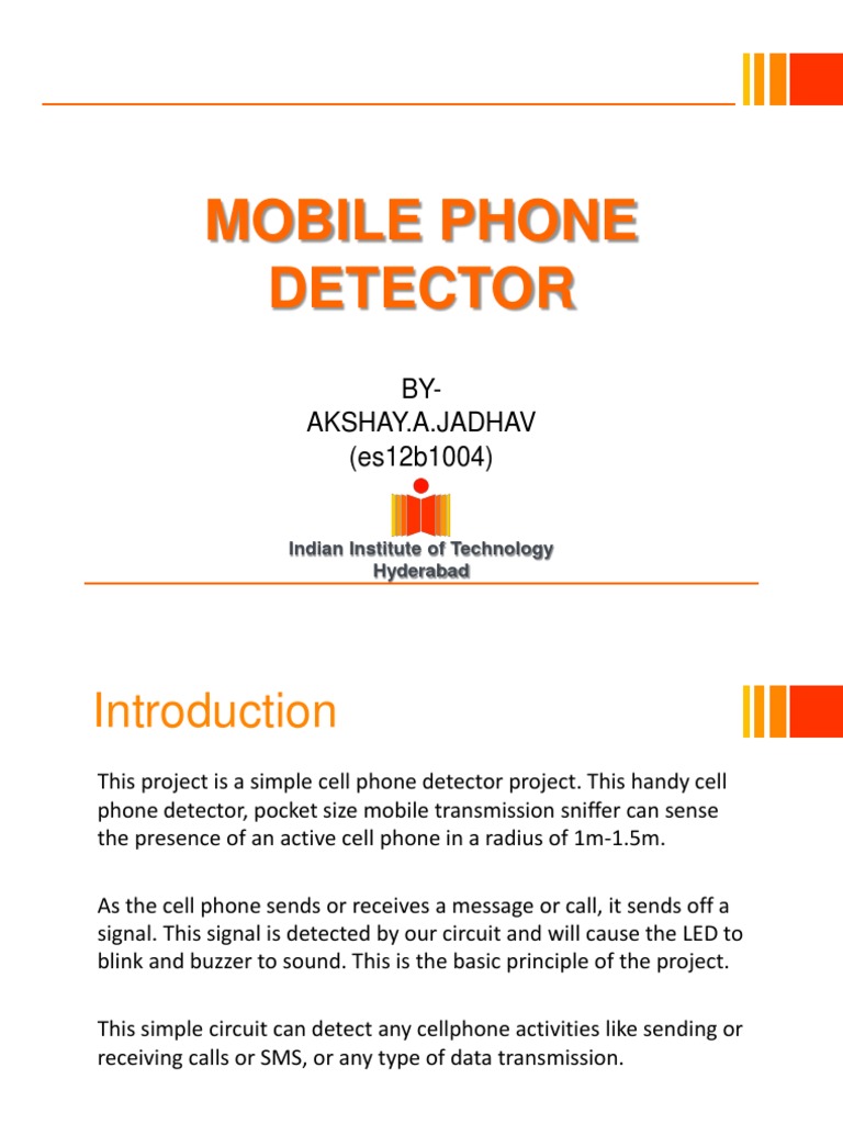 Mobile Phone Detector | PDF