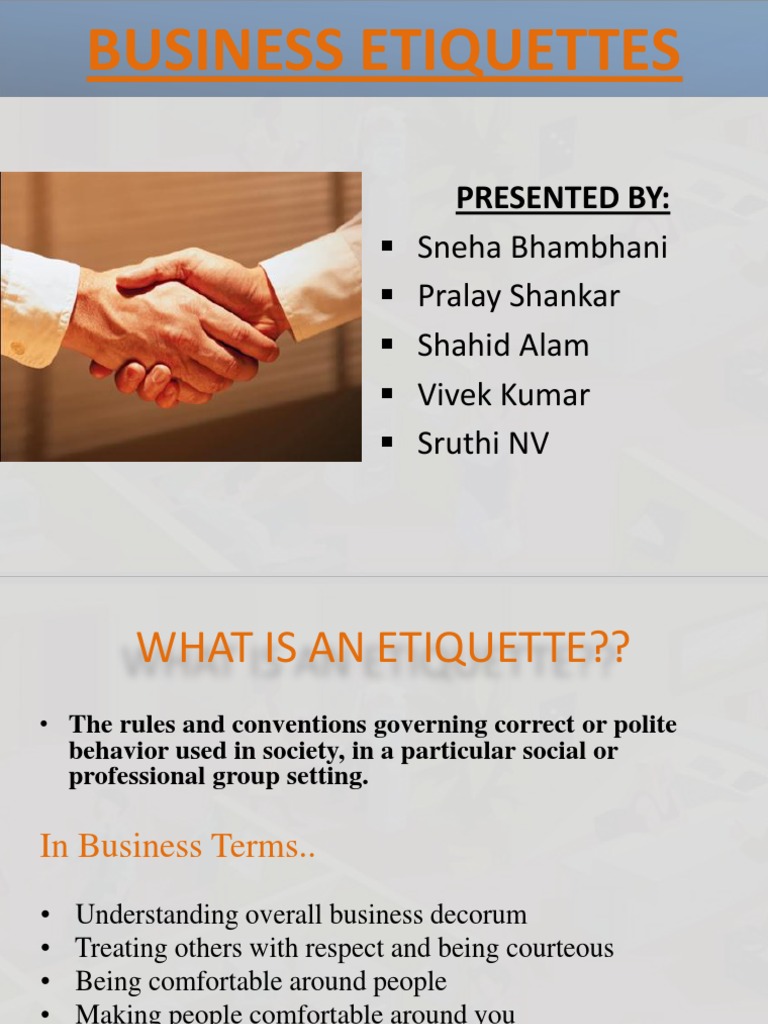 Business Etiquette Final | PDF | Etiquette | Voicemail