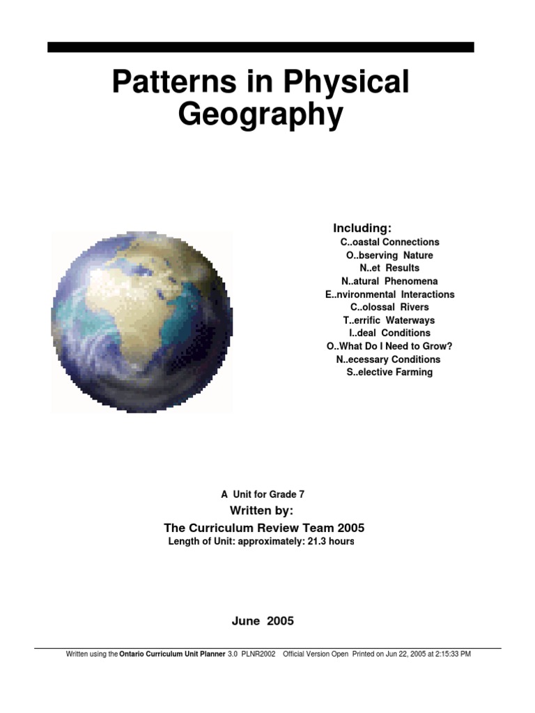 Patterns in Physical Geography | PDF | Educational Assessment | Climate