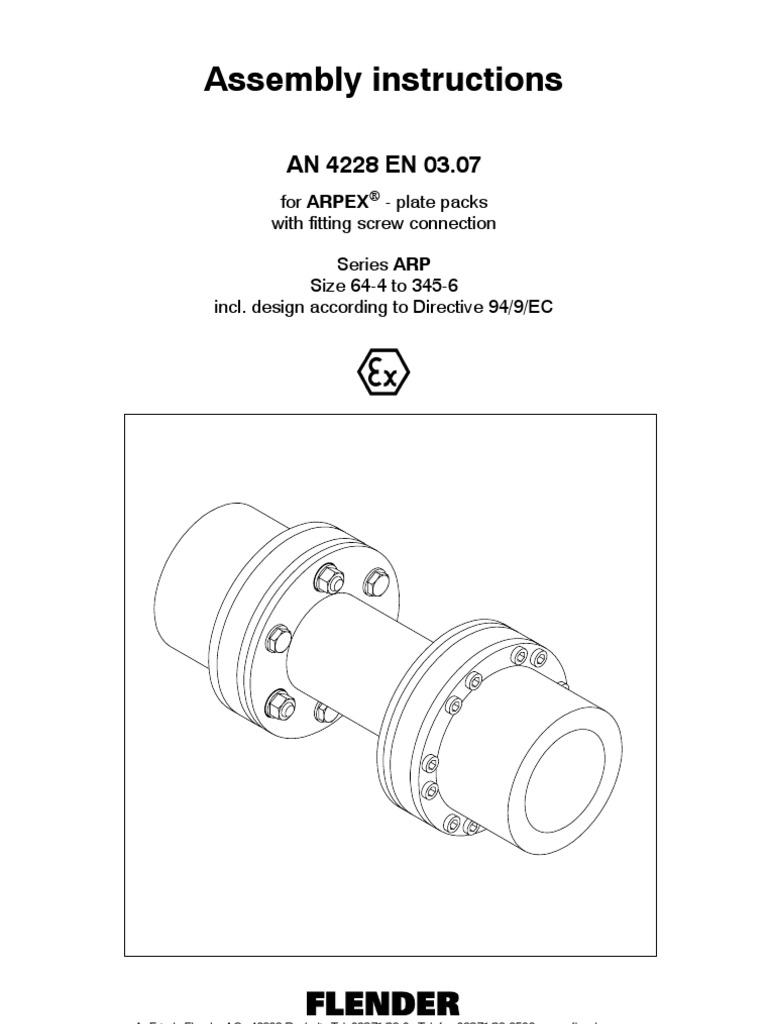 Flender Plate Pack Assembly Instruction | PDF | Screw | Nut (Hardware)