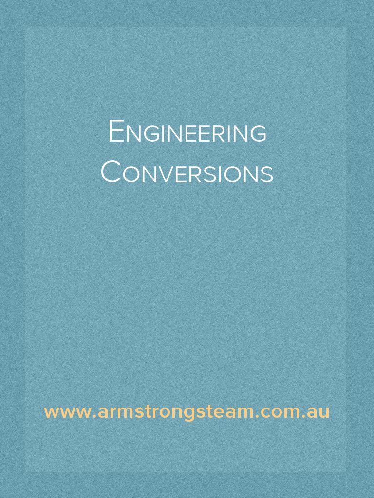 Engineering Conversions | PDF