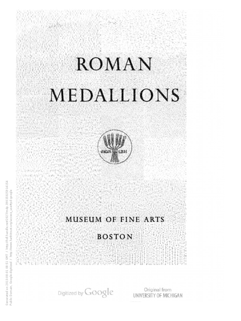 Roman Medallions / (Cornelius C. Vermeule) | PDF | Numismatics ...