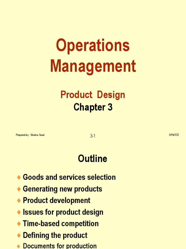 Operations Management: Product Design | PDF | Computer Aided Design ...