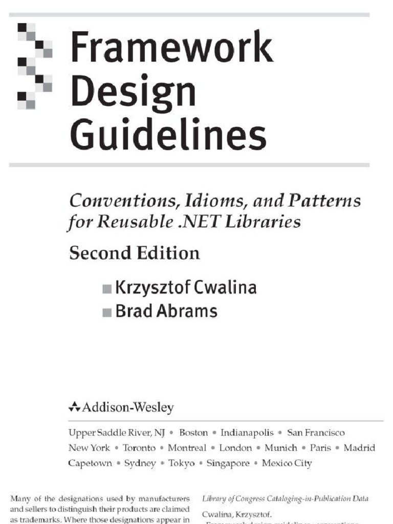 Framework Design Guidelines | PDF