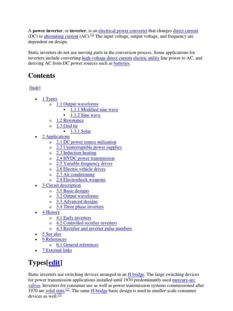 Power Inverter | PDF | Power Inverter | Rectifier