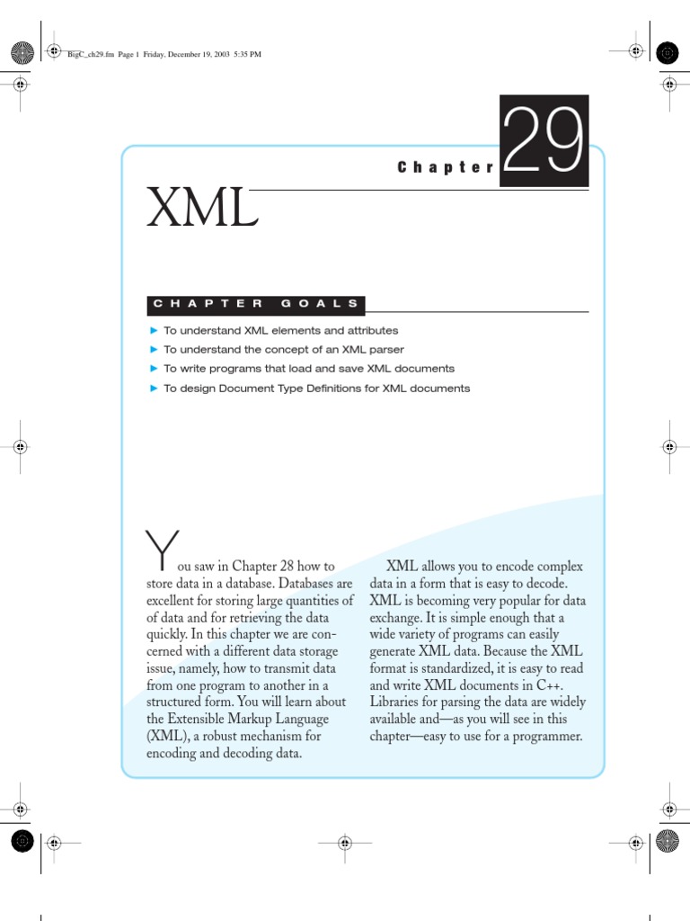 Chapter Goals | PDF | Parsing | Xml