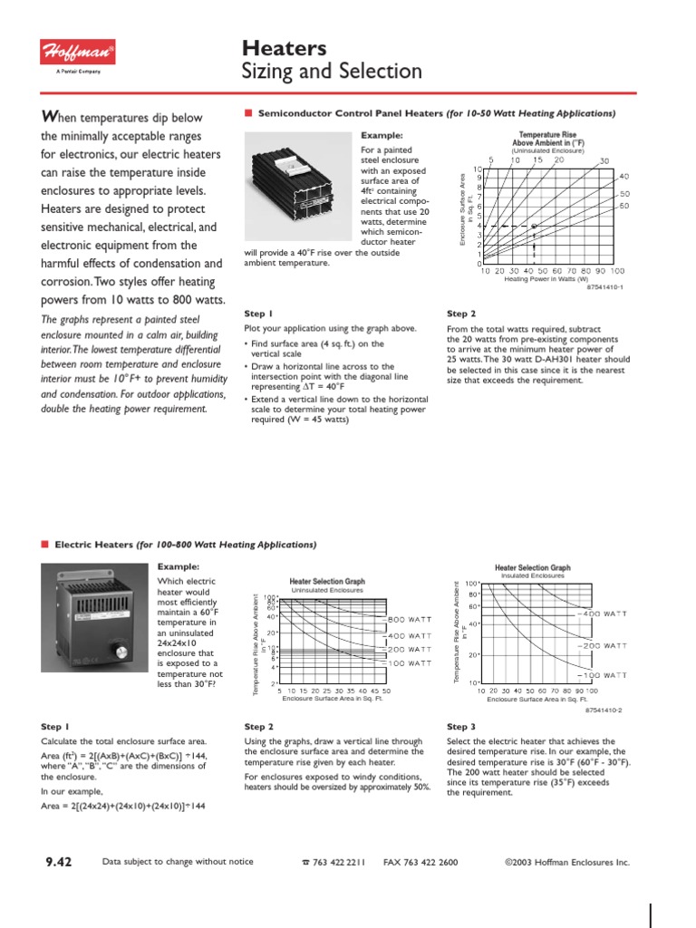 Heaters SizingSelection | PDF