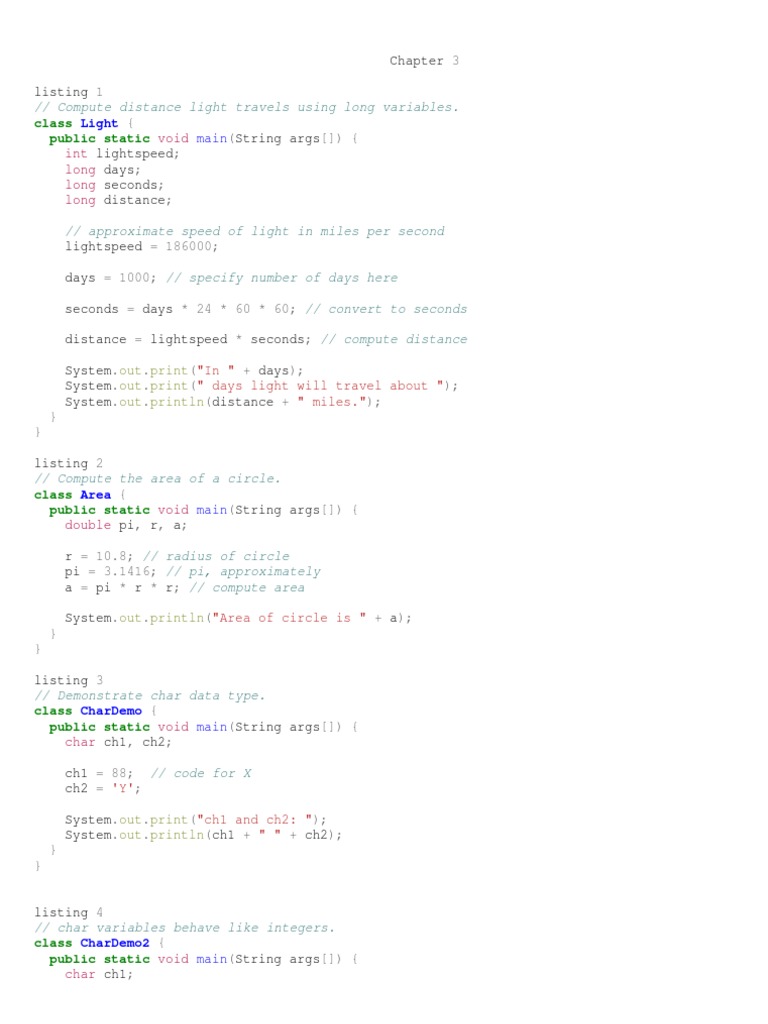 Light: Void Int Long Long Long | PDF | Scope (Computer Science ...