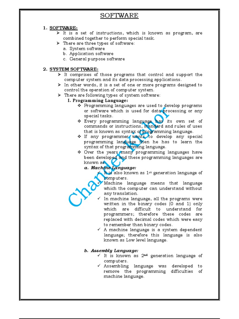 Software | PDF | Databases | Operating System