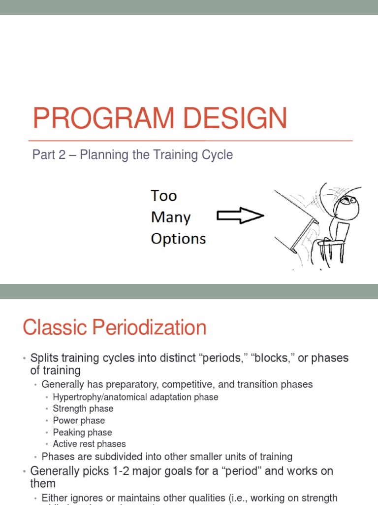 Lecture 9 - Resistance Training Program Design Part 2 Training Cycle ...
