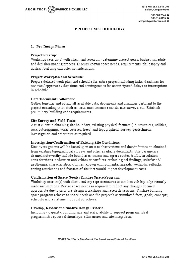 Design Methodology | PDF | Architect | Design