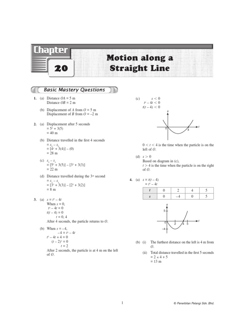 SPM Additional Math: Motion Analysis | PDF | Velocity | Displacement ...