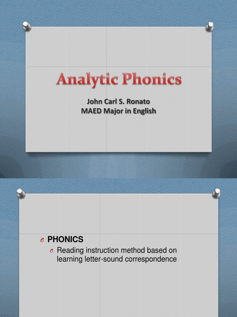 Analytic Phonics | PDF | Phonics | Syllable