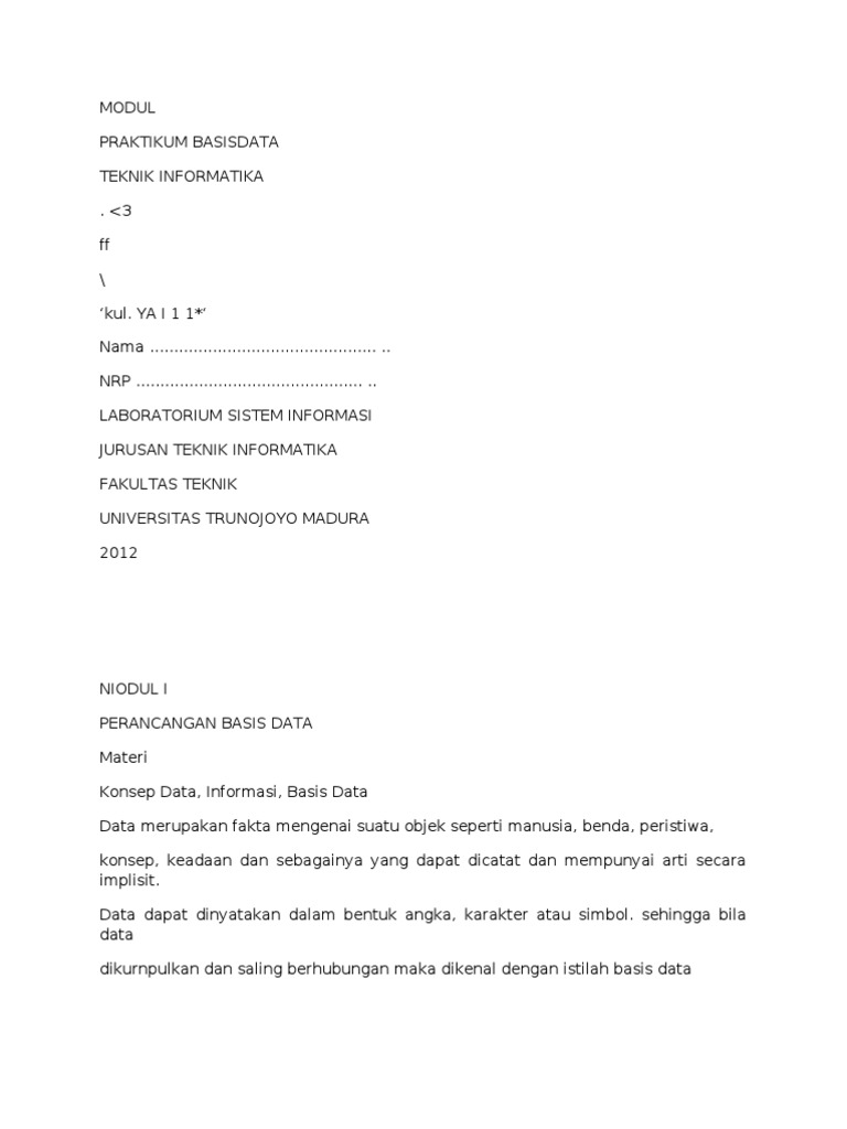 Modul Basis Data 2 | PDF