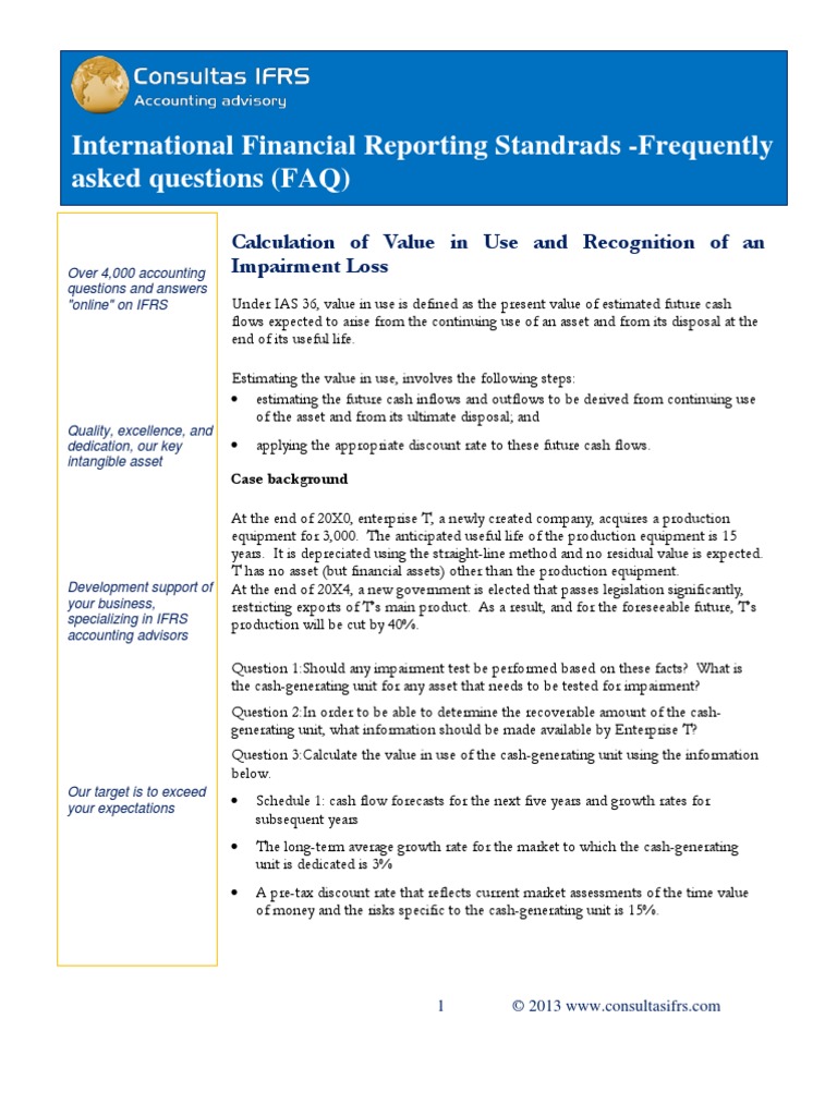 ias-36-calculation-of-value-in-use-and-recognition-of-an-impairment