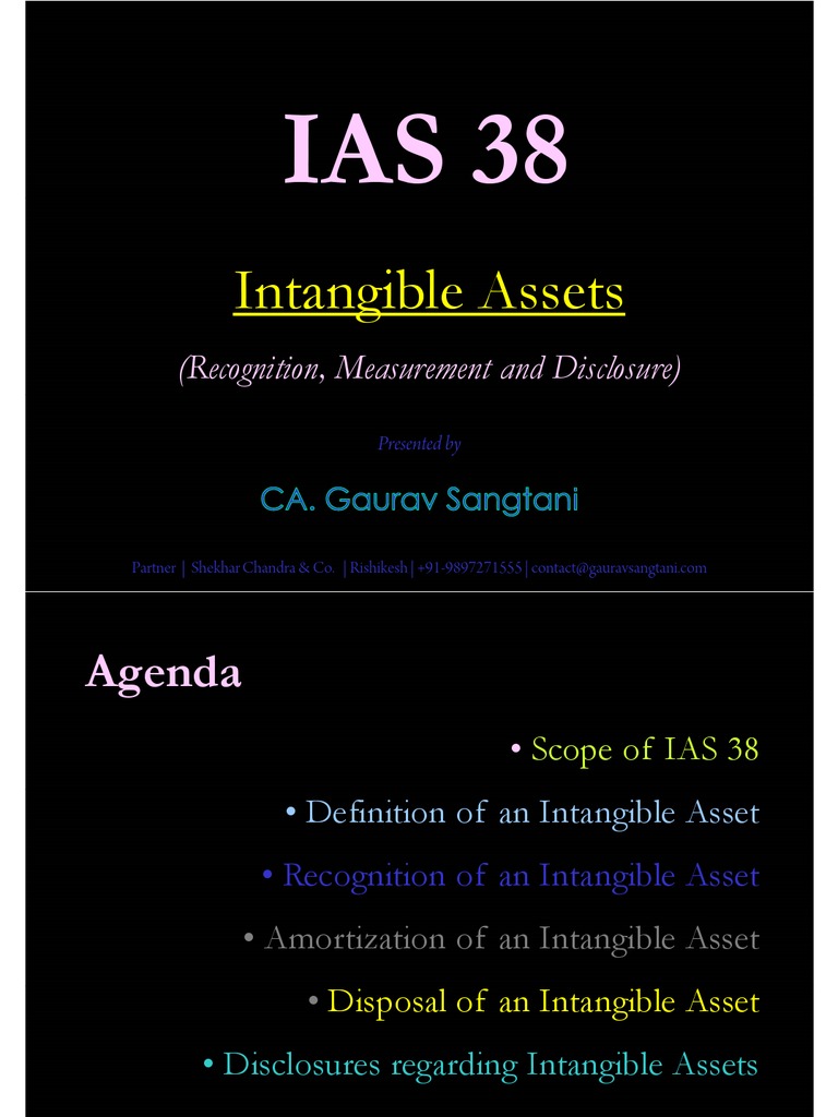 IAS 38 Intangible Assets | Intangible Asset | International Financial ...