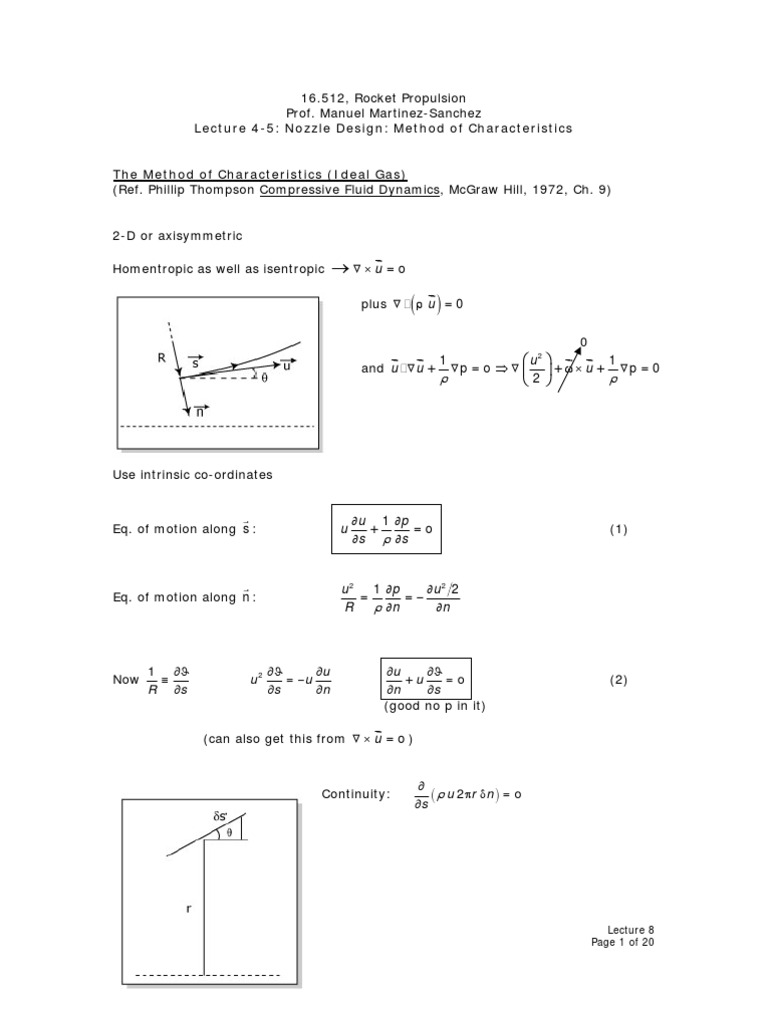 Nozzle Design Using Method of Characteristics | PDF | Rocket Propellant ...