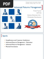 Advance Return Management | PDF | Logistics | Production And Manufacturing