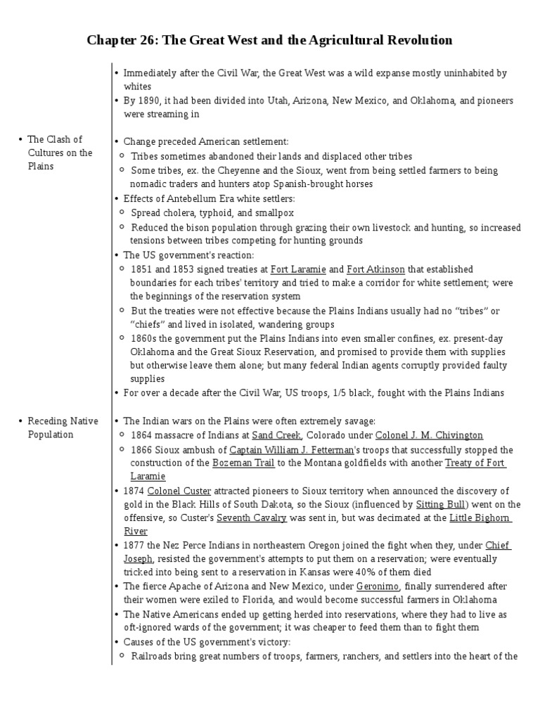 APUSH Chapter 26 Notes | PDF | Native Americans In The United States ...