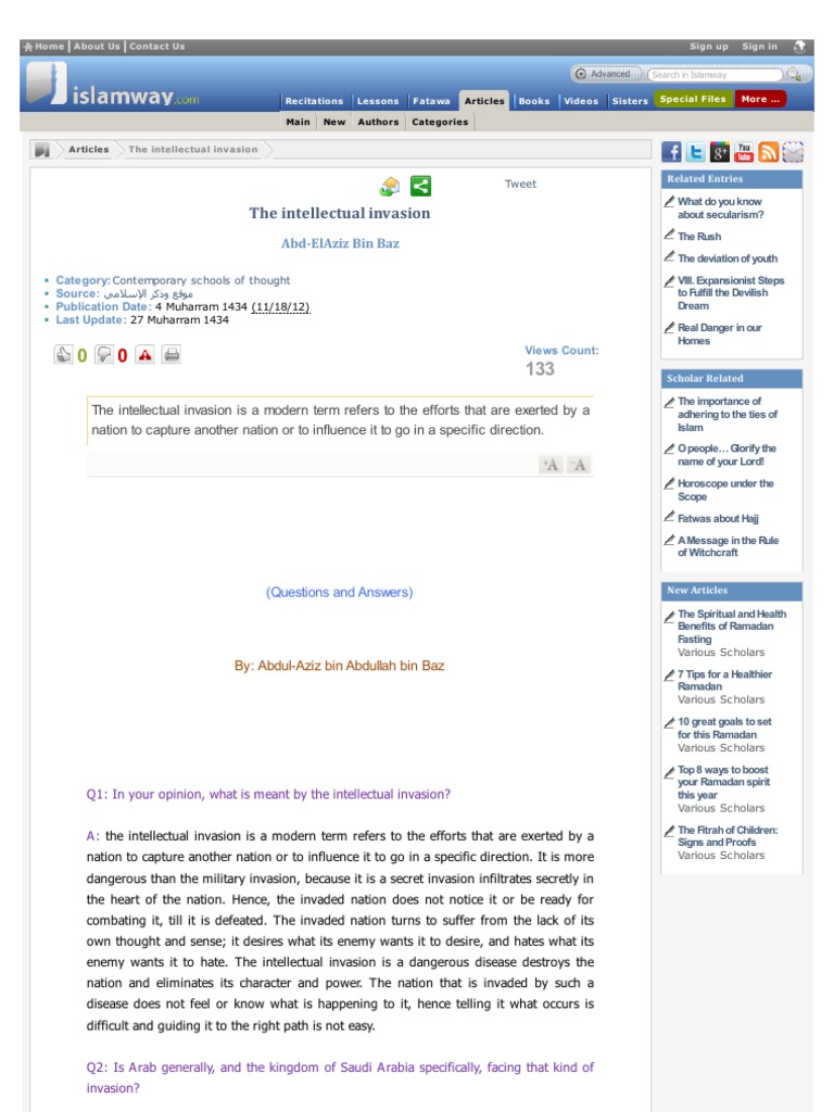 The Intellectual Invasion | PDF | Invasion | Missionary